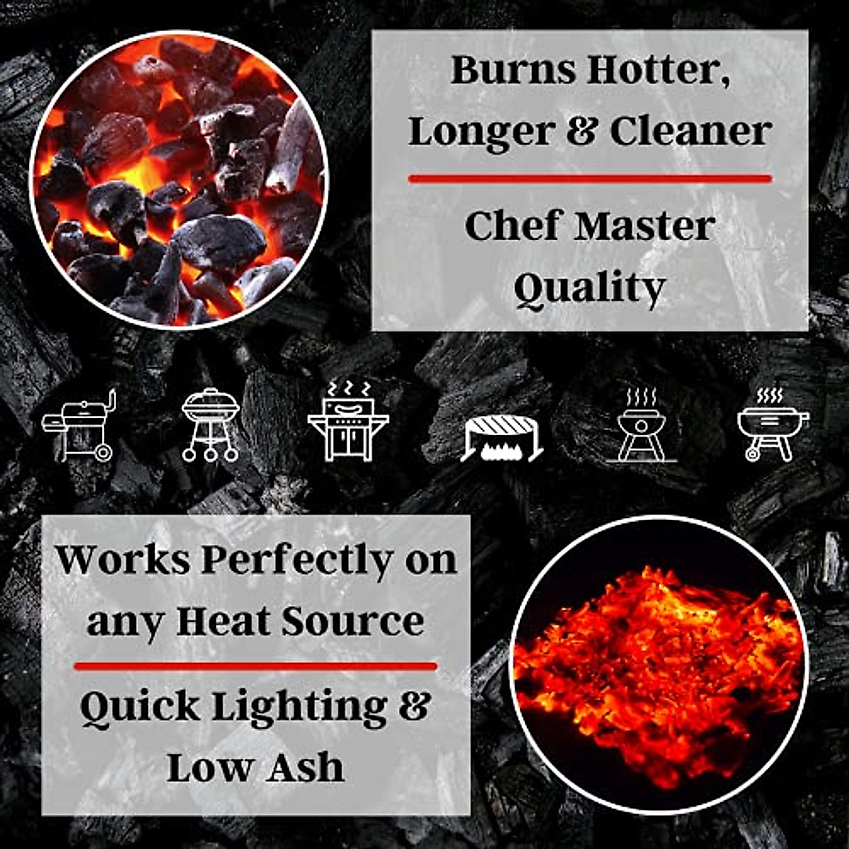 Mr. Bar-B-Q Natural Hardwood Lump Charcoal | Burns Hotter, Longer & Cleaner | Made from a 100% Hardwood Blend | Natural Lump Charcoal | Lights Easily - Low Ash | 8-Pound Bag