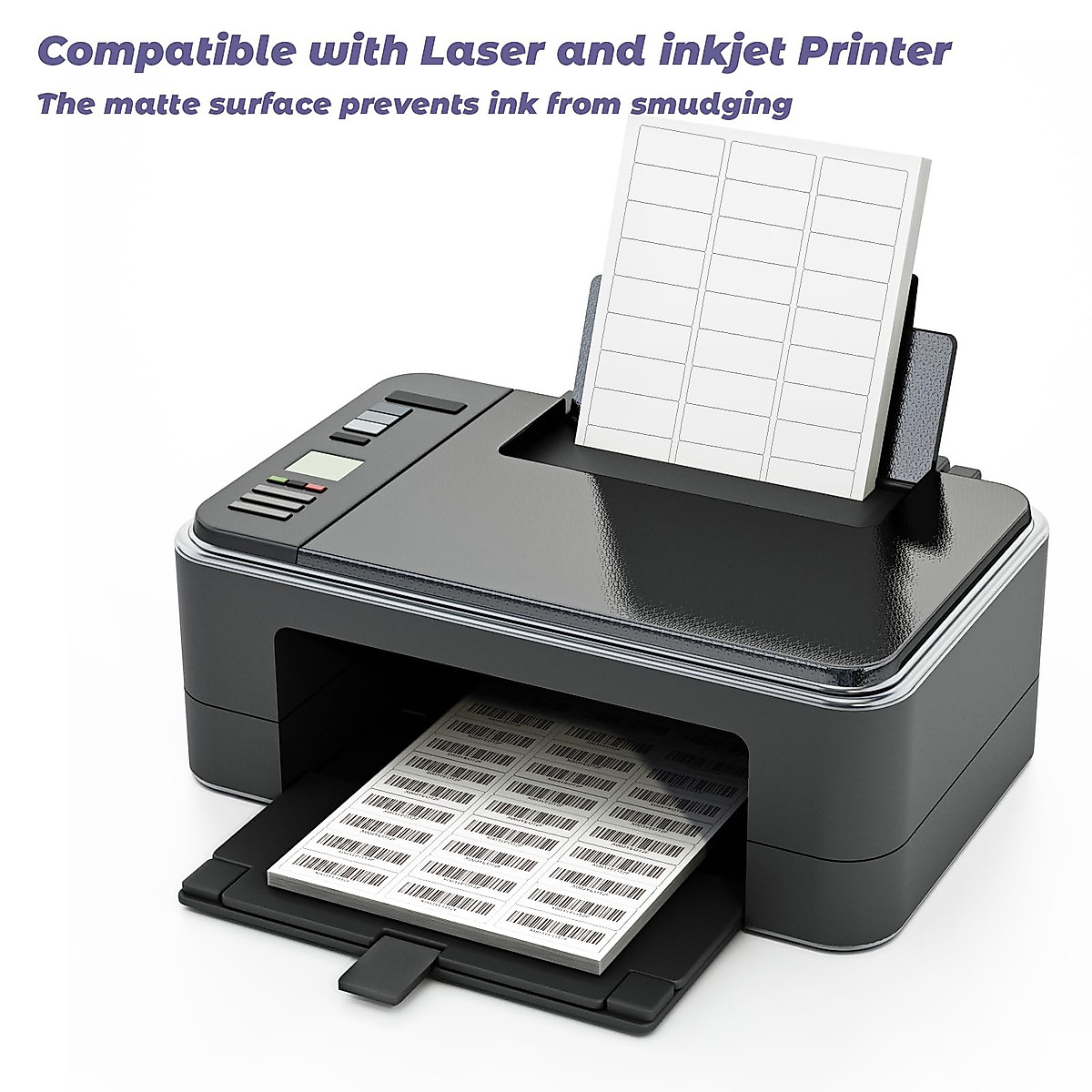 HABGP Return Address Labels, 1" X 2-5/8" Matte Mailing Label Stickers Personalized for Laser/Inkjet Printer, Shipping, School Supplies, White Labels (30 per Sheet, 30 Sheets, Total 900 Labels)