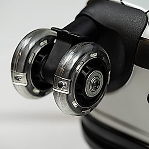 Younglingz Lil Flyer 20" kid ride on suitcase child stroller spinner luggage (Green Motorcycle)