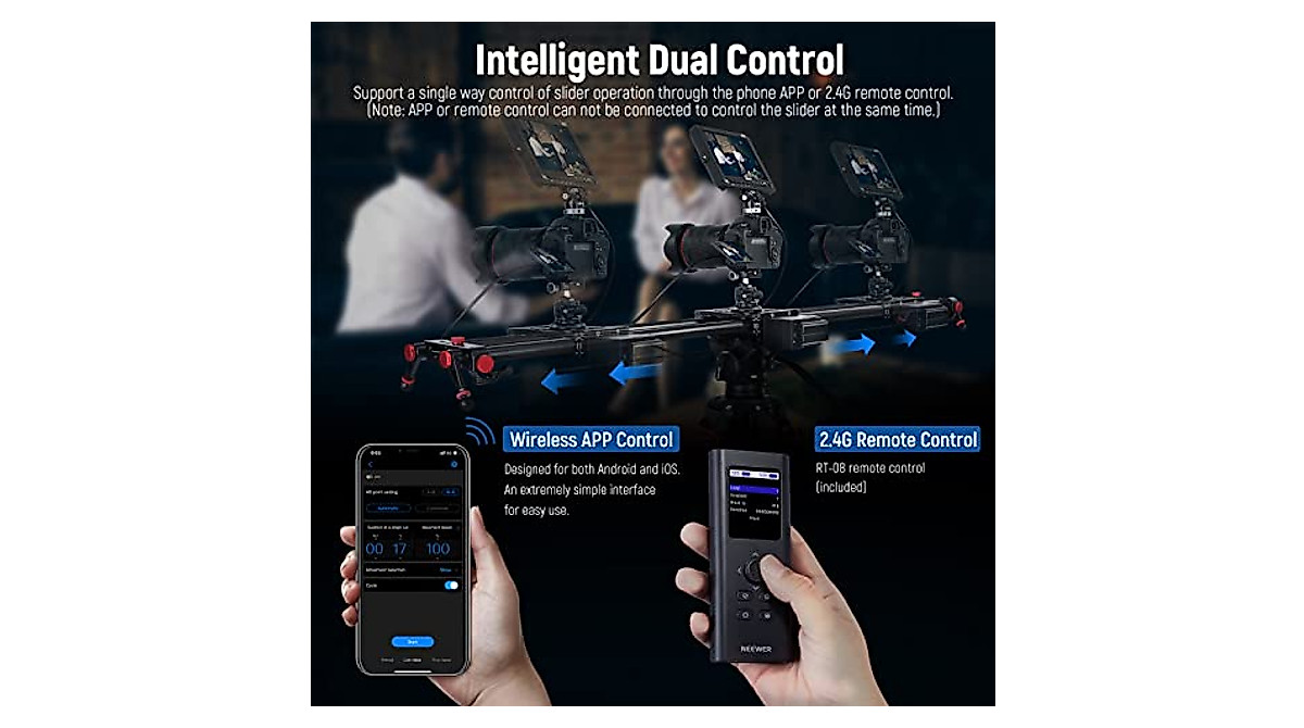 NEEWER 120cm Motorized Camera Slider: Pro Video & Time Lapse