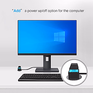 DKE Desktop Computer Power Switch Power Supply Control Adapter Cable 2M External PC Power Button ATX Desktop Computer Case Motherboard Switch On Off Power SW Cables, Black