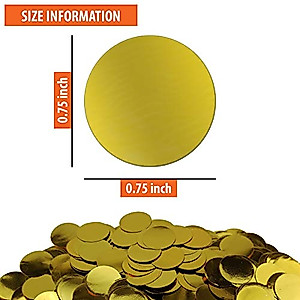 Gold Sparkling Round Dot Confetti 100 Grams Metallic Glitter Foil Circle Confetti for Party Table Scatter Wedding Festival DIY Decoration