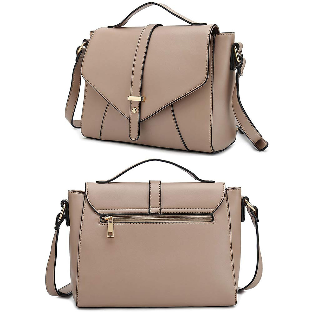 Ladies Designer Purses Cross Body Handbags Trendy Bags for Women Shoulder Bags (Khaki)