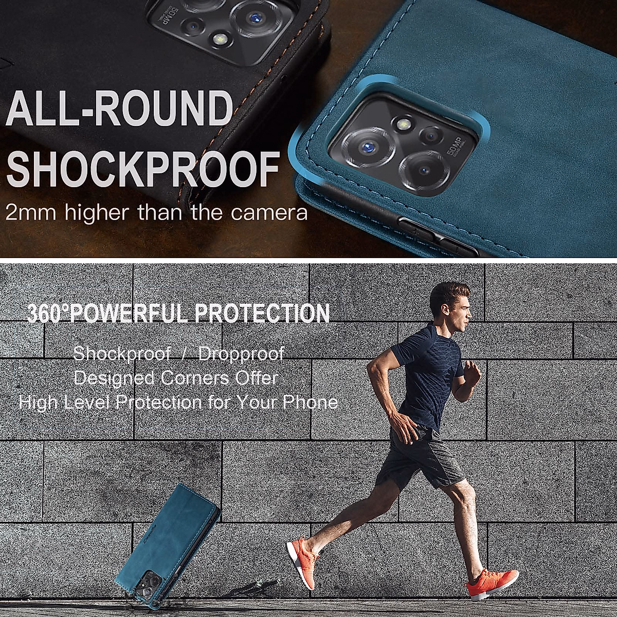 Kowauri for Moto G Power 5G 2023 Case,Leather Wallet Case Classic Design with Card Slot and Magnetic Closure Flip Fold Case for Motorola Moto G Power 5G 2023 (Teal)