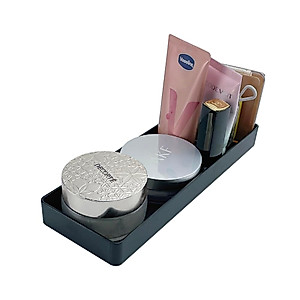 Amazon Basics Plastic Desk Organizer - Half Accessory Tray, Black