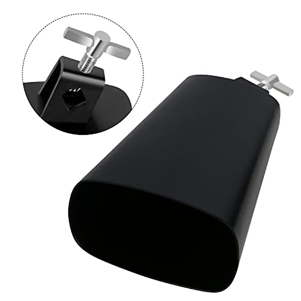 Eastrock 6 inch Metal Steel Cow Bells Noise Makers Hand Percussion Cowbell with Stick for Drum Set