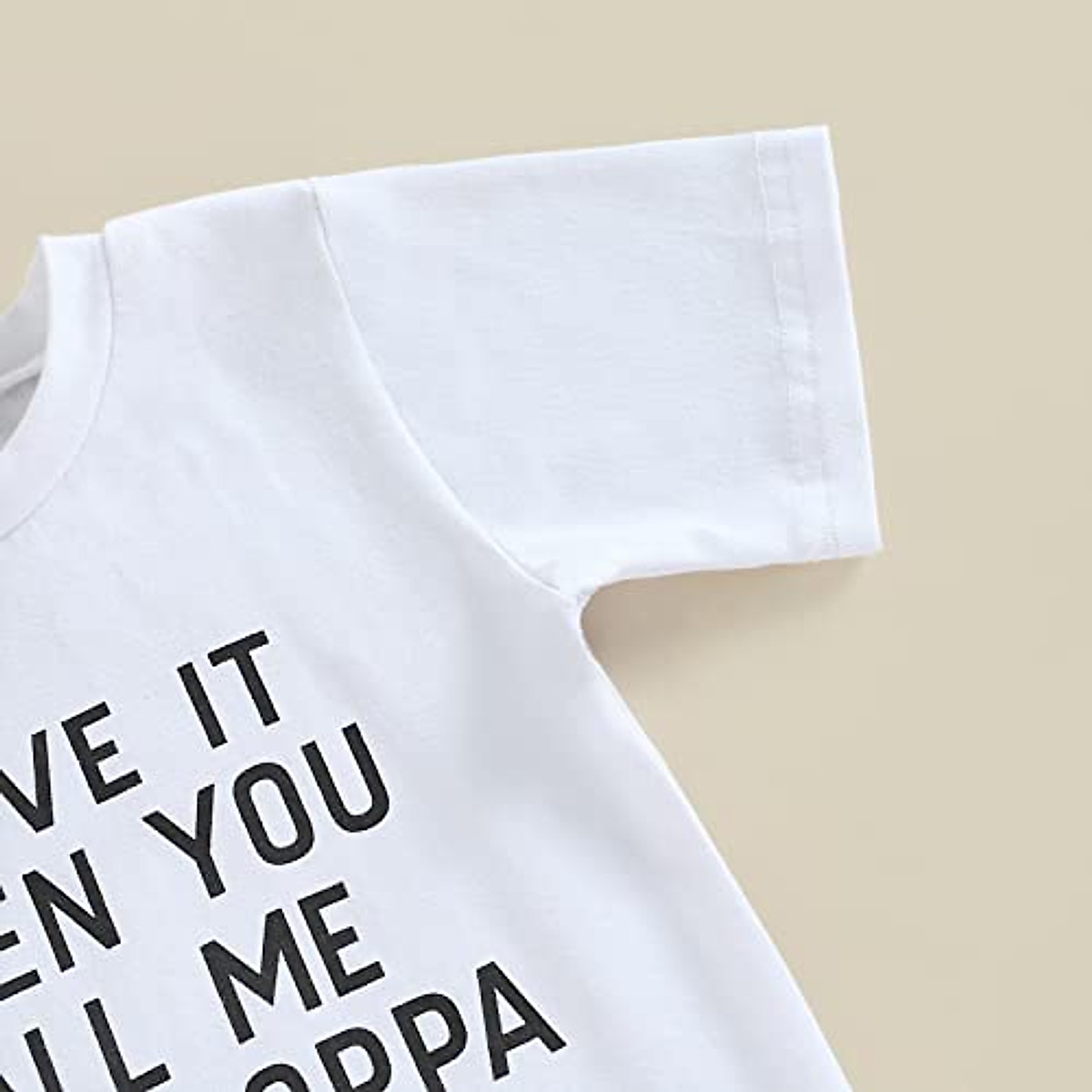 Toddler Baby Boys Easter Outfits Short Sleeve Letter Print T Shirt and Drawstring Shorts Playwear Sets (Big Hoppa & White, 2-3 Years)