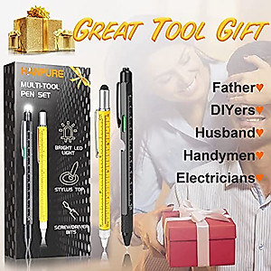 HANPURE Tool Gifts for Men Stocking Stuffers Multi Tool Pen and LED Flashlight Gloves Cool Gadgets Set for Dad Birthday Women Christmas Unique Pocket Multitool