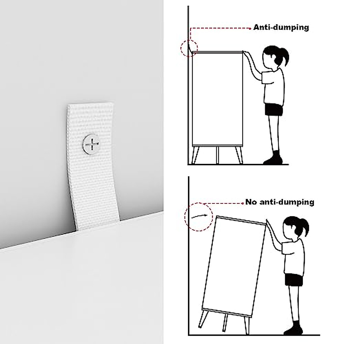 FAMAPY Modern Sideboard Buffet Storage Cabinet with Doors, Wood Buffet Table Kitchen Storage Cabinet with Gold Metal Legs, White (46.2”W x 15.6”D x 28.6”H)