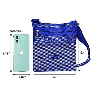 GreenPine USPECLARE Heavy Duty Semi-Transparent Mesh Purse, See Through Mesh Crossbody Bag