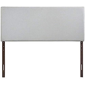 Modway Region Linen Fabric Upholstered Queen Headboard in Gray