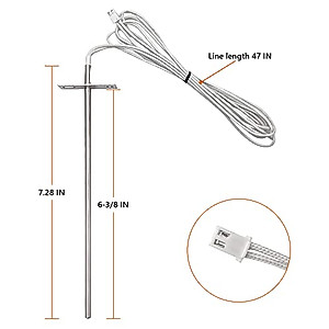 RTD Temperature Probe Sensor Replacement for Camp Chef Wood Pellet Smoker Grill Accessorie, Replace Parts PG24-44