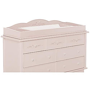 Evolur Aurora Change Tray I Lasting Quality I Intricate Ribbon Bow Scrollwork, Dusty Rose