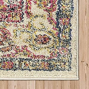 SUPERIOR Distressed Jasmira Area Rug, 5' x 8', Cream