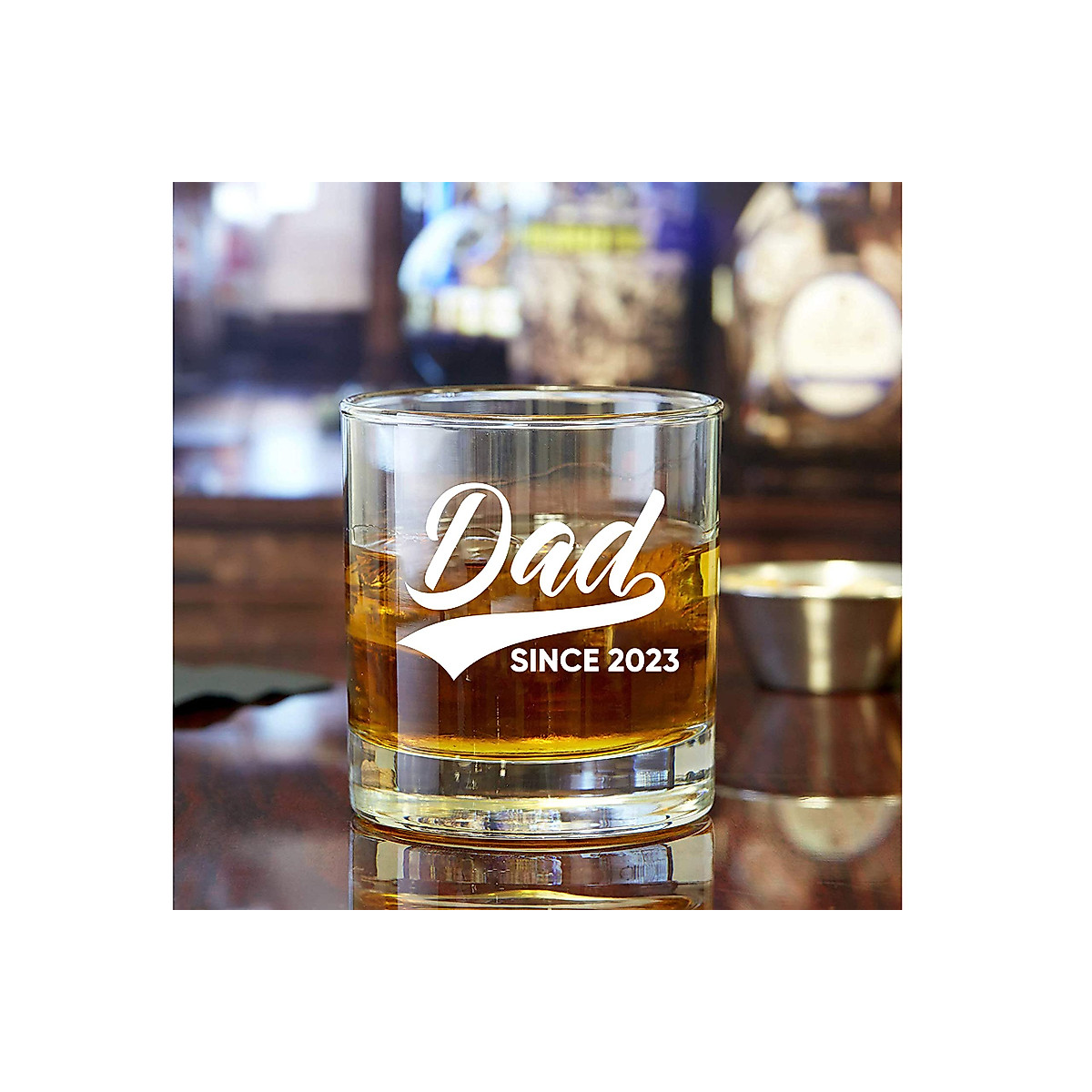 New Dad Gifts - Dad Since 2023" Whiskey Glass 11oz - Funny and Unique Gift Idea for New Dad, From Daughter, Son, 1st, Expectant, Daddy to Be