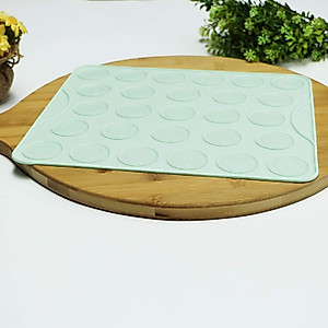 Webake Macaron Silicone Mat Set of 2, Macaroon Baking Mat 54-Cavity, Silicone Template Sheet Baking Pan Liner for Cookie, Pastry Making(Green)