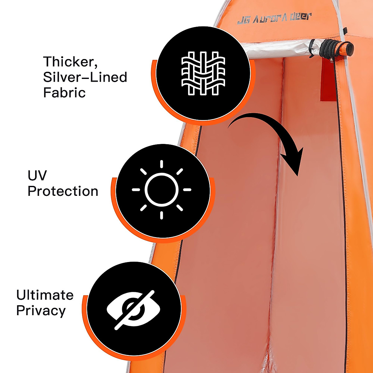 JG AURORA DEER Pop Up Waterproof Portable Lightweight Tent, Suitable for Camping, Hiking, Fishing, Beach