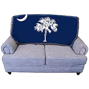 Pure Country Weavers South Carolina State - Palmetto Moon Blanket - Gift Tapestry Throw for Back of Couch or Sofa Woven from Cotton - Made in The USA (61x36)