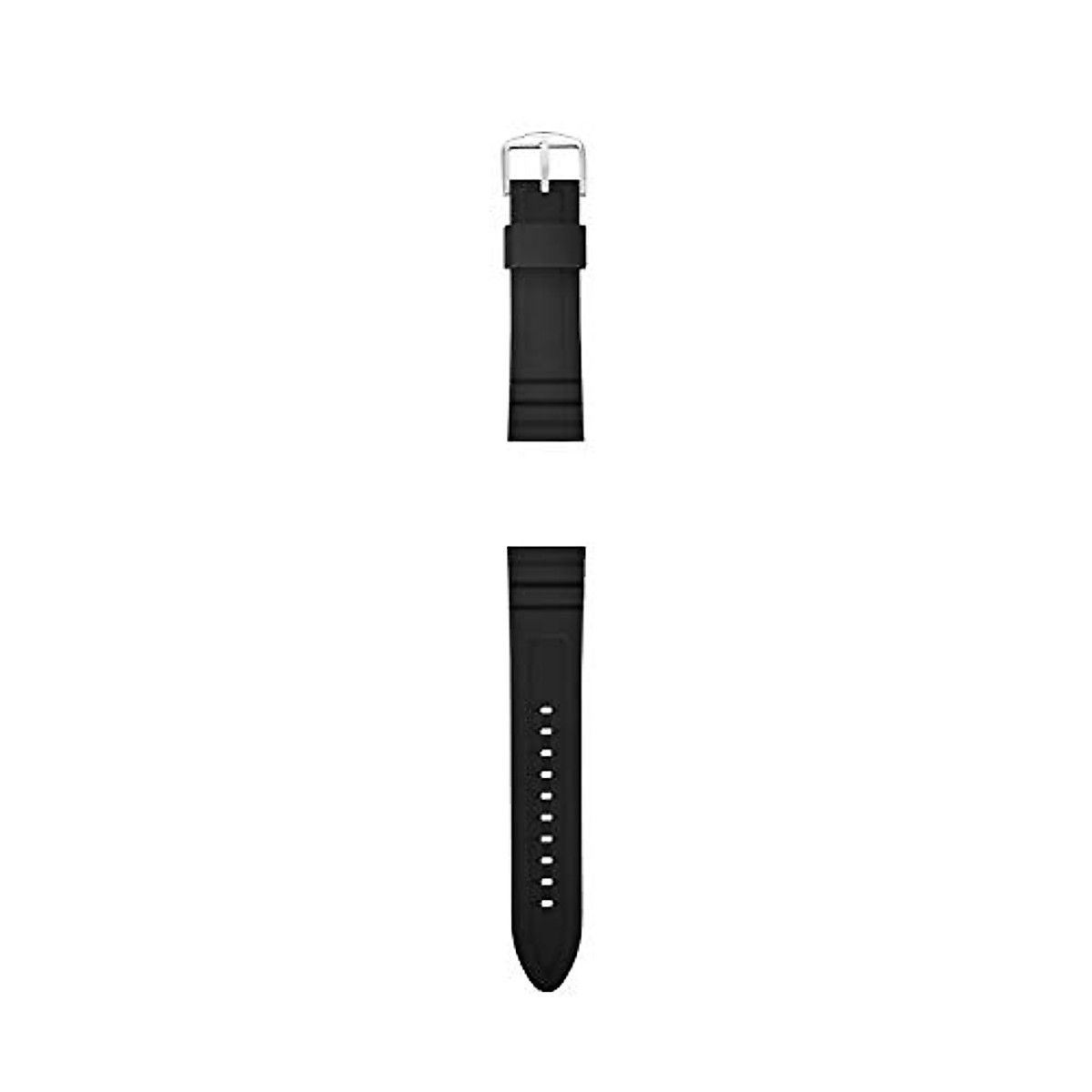 Fossil All-Gender 22mm Silicone Interchangeable Watch Band Strap, Color: Black (Model: S221304)