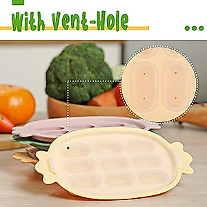 Haakaa Baby Popsicle Mold - Baby Food Maker & Breastmilk Teething Freezer Tray - BPA Free Silicone-Yellow