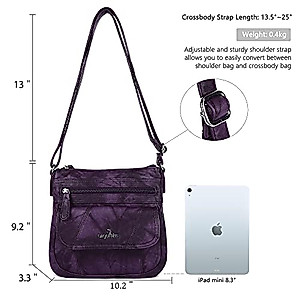 Angelkiss Small Womens Crossbody Bag Leather Shoulder Purse for Women Hobo Bag with Adjustable Shoulder Strap