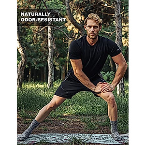 Merino.tech 100% Organic Merino Wool Lightweight Men's Base Layer Thermal T-Shirt (Metal, X-Large)