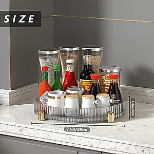 Makeup Perfume Organizer Turntable, SYOUACEND Lazy Susan, 360 Degree Rotating Lazy Susans, Bathroom Vanity Tray, Counter Skincare Organizer Turntable Organizer for Cabinet with Gold Non-Slip Base