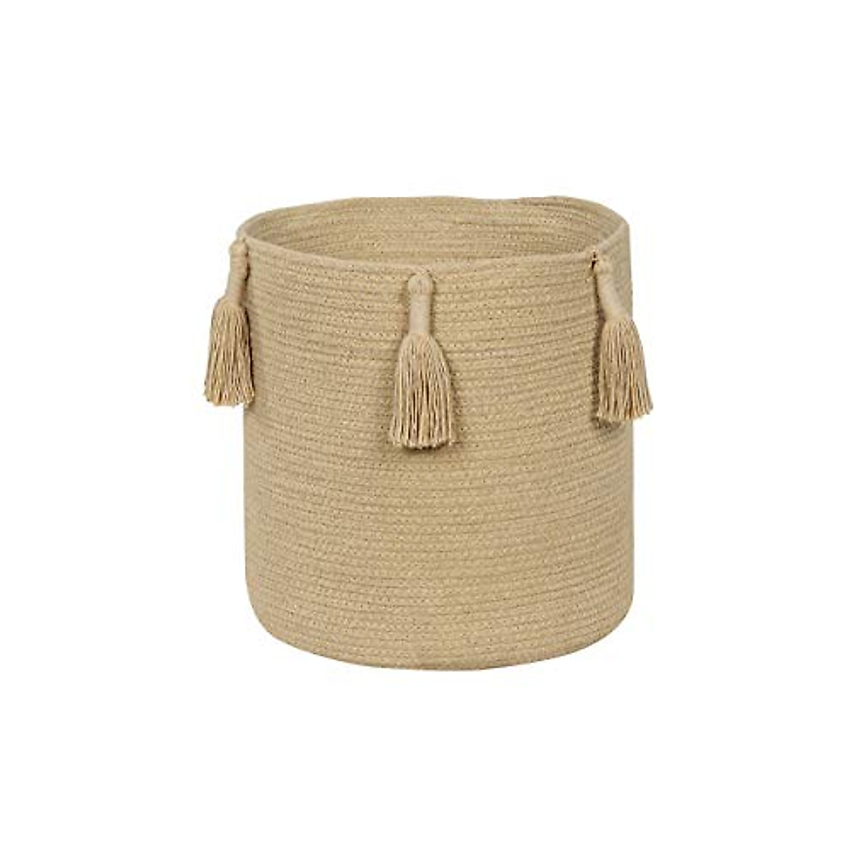 Lorena Canals Basket Woody Honey - Dk Honey, Lt Honey - Baskets - 9" x Ø 9" - 97% Cotton, 3% Other Fibres