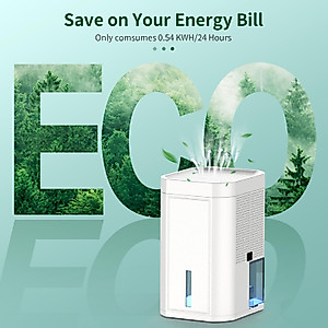 Dehumidifier, Dehumidifiers for Bedroom (40 OZ), Small Dehumidifiers,2400 Cubic Feet (100-500 sq ft), Quiet 30DB,Sleep Mode Auto-Off RGB Light for Bathroom, Cloakroom, RV, Basement