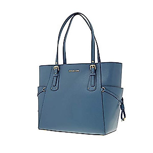 Michael Kors Voyager 30H7GV6T9L-538 Dark Chambray Leather Tote Bag