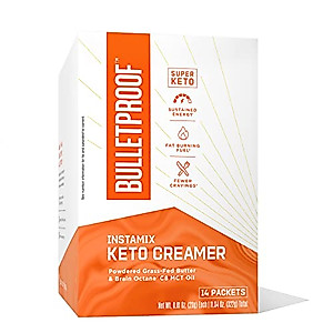 Bulletproof InstaMix Original Unflavored Keto Coffee Creamer Packets, Pack of 14, Powdered Grass-Fed Butter and Brain Octane C8 MCT Oil