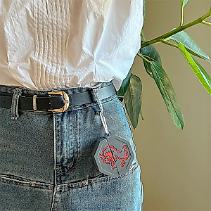 AOLABOKY Earphone Case for Sony WF-1000XM4,Cartoon Cool Dragon Talisman Jackie Chan Adventures Soft Silicone Protective Cover for Sony wf-1000xm4 with Keychain