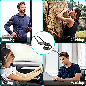 BANIGIPA Open Ear Headphones, 2023 Upgraded Air Conduction Bluetooth Headset with Built-in Microphones, 10 Hrs Playtime, Waterproof Wireless Earphones for Sport, Gym, Running, Cycling, Hiking, Driving