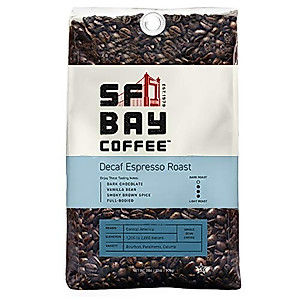 San Francisco Bay Whole Bean Coffee - DECAF Espresso Roast (2lb Bag), Dark Roast