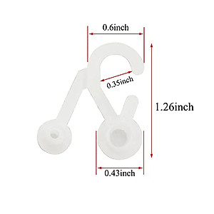 Sock Display Hooks PZRT 60pcs White Plastic J Hooks Hanger for Socks Hats Underwear Retail Clothes Display Hanger Accessories
