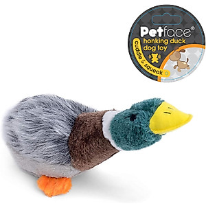 Petface Honking and Squeaky Duck Plush Dog Toy