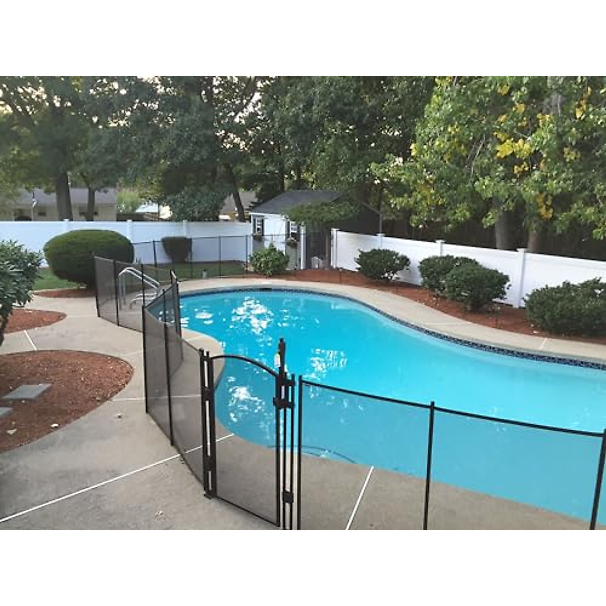 Sentry Safety Pool Fence Visiguard 5' Tall Self-Closing/Self-Latching Pool Fence Child Safety Gate Comes with Hinges, Lock & Latch in Box (Black, 5ft)