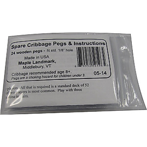 24-piece Spare Cribbage Pegs & Instructions