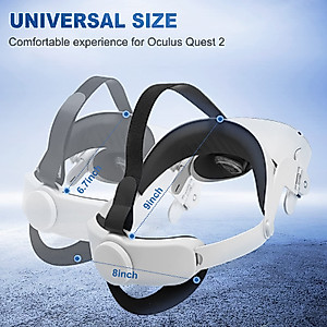 Halo Head Strap for Oculus Quest 2 - SUPERUS Replacement Accessories for Oculus Quest 2 Elite Strap for Enhanced Support and Comfort in VR