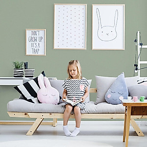 practicalWs Sage Green Wallpaper Stick and Peel Green Contact Paper 17.7'' x 118.1'' Green Removable Wallpaper Self-Adhesive Vinyl Solid Wallpaper for Bedroom Kitchen Cabinets