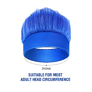 WILLBOND 3 Pack Blue Hairy Headband Troll Hair Headband Halloween Costume Party Accessory