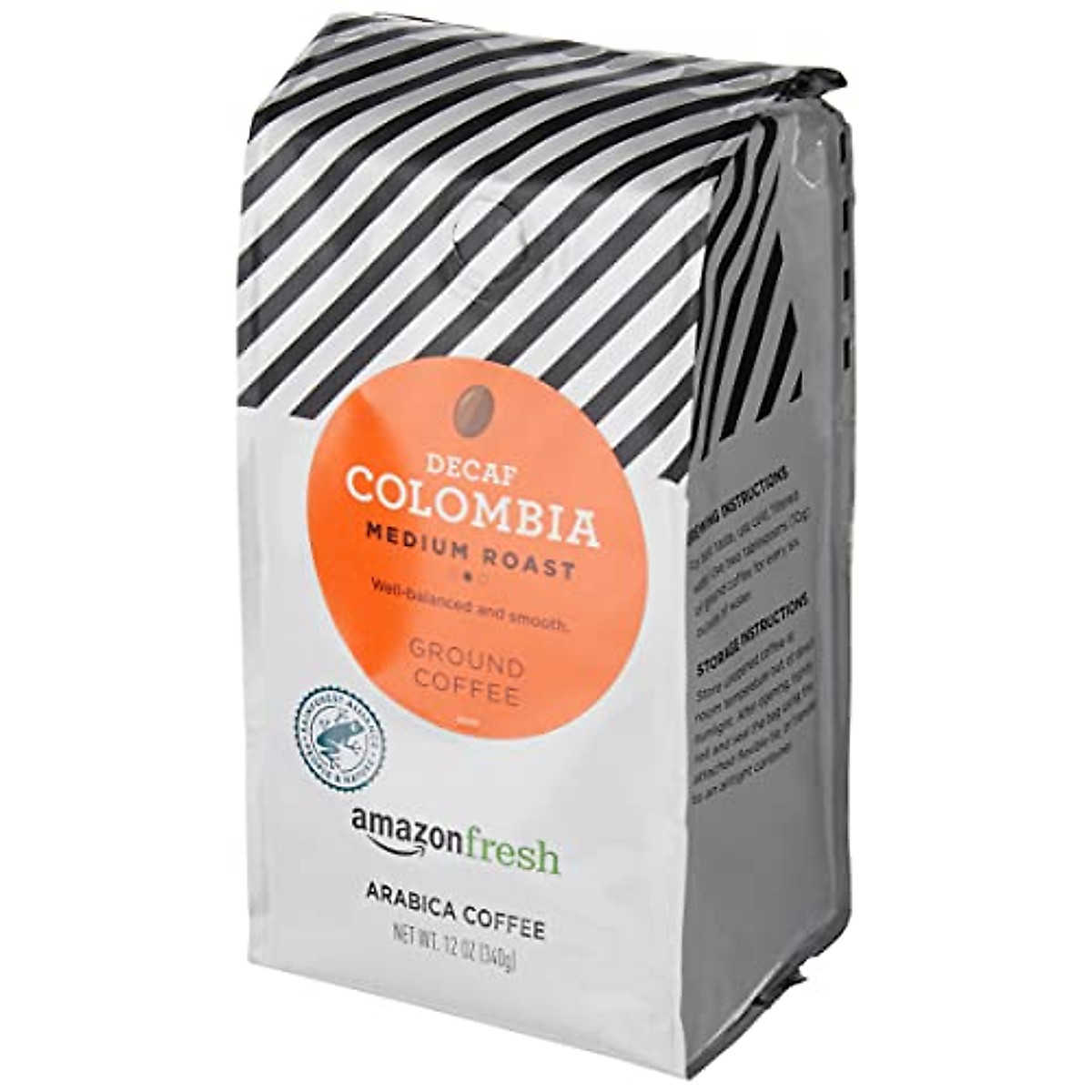 AmazonFresh Decaf Colombia Ground Coffee, Medium Roast, 12 Ounce (Pack of 3)
