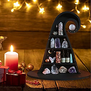Witch Hat Shelf Crystals Wall Decor Crystal Shelf Display Boho Shelves Essential Display Shelf for Bedroom Dorm Room Office