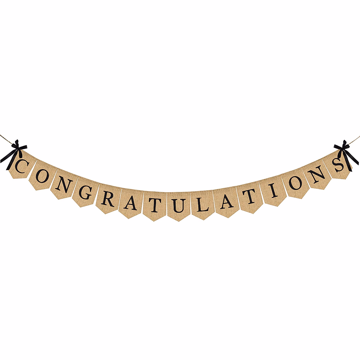 Congratulations Burlap Banner - 2024 Graduation Party Decorations - Rustic Congratulations Banner for Graduation Wedding Anniversary Retirement Birthday Party Supplies - 2024 Grad Decorations