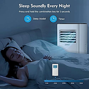 Portable Air Conditioner – Pasapair 8000BTU WIFI Portable AC Unit with App – Air Conditioner for Room with Cooling, Dehumidifier, Fan, Sleep Model 4-in-1 - Space-Saving, Efficient and Energy-Saving
