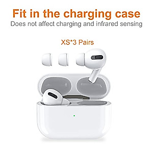 Link Dream 6 Pieces Replacement Ear Tips for AirPods Pro/AirPods Pro 2 Silicon Ear Buds Tips with Portable Storage Box Super Small (3 Pairs XS)