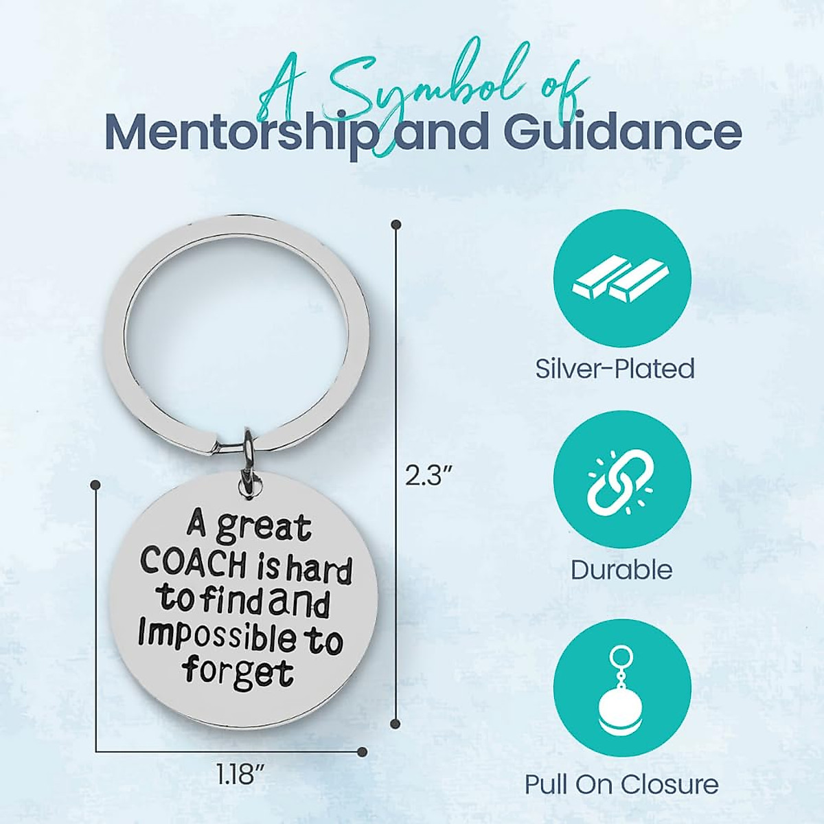 Volleyball Coach Keychain, Coach Gifts, Great Coach is Hard to Find But Impossible to Forget Coach Key Chain, Coach Gift