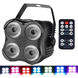 Latta Alvor Stage Par Lights DJ Disco KTV LED Mini DJ Wash Light with Remote Sound Activated Par Light for Wedding Christmas Bar Birthday Party Stage Show