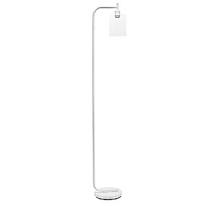 Simple Designs LF2009-WHT Modern Iron Lantern Floor Lamp, White