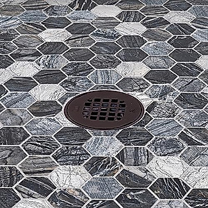 Oatey 42017 Universal Snap-Tite 4.25-Inch Strainer, Rubbed Bronze